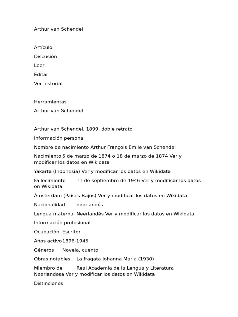 Arthur Van Schendel | PDF