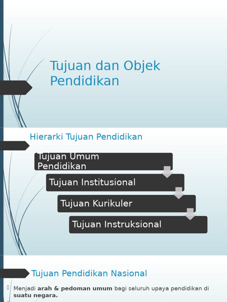 Tujuan dan Objek Pendidikan | PDF | Karier & Perkembangan