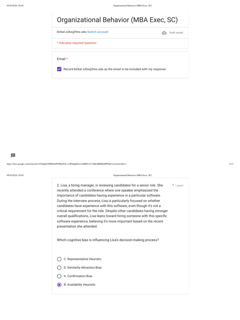 Organizational Behavior (MBA Exec, SC) | PDF