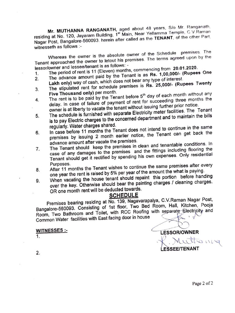 Sample Aggrement PDF | PDF