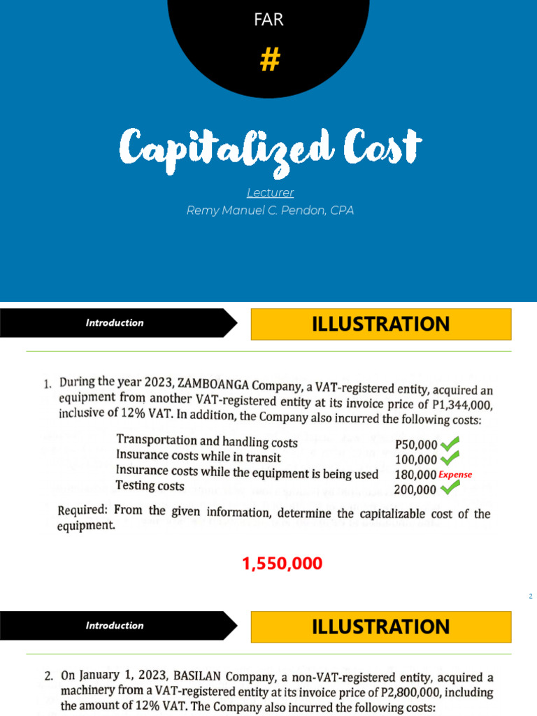 Chapter 21 - PPE Capitalized Cost (1) | PDF