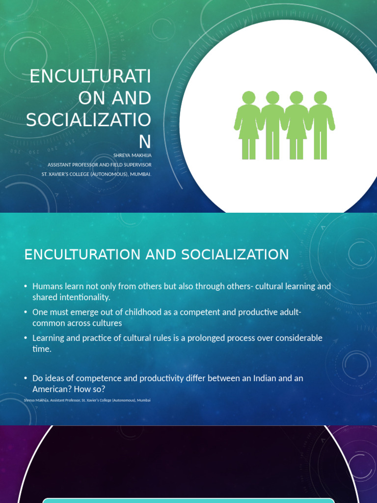 Enculturation and Socialization | PDF