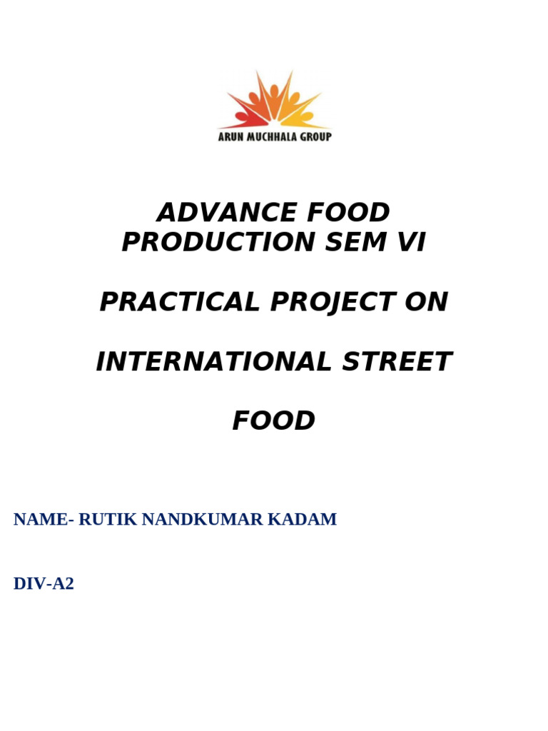 Rutik Kadamfood Production Project | PDF | French Fries | Food And ... Rutik Kadamfood Production Project | PDF | French Fries | Food And ...