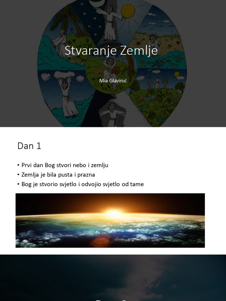 Stvaranje Zemlje: Dani Stvaranja | PDF | Science & Mathematics