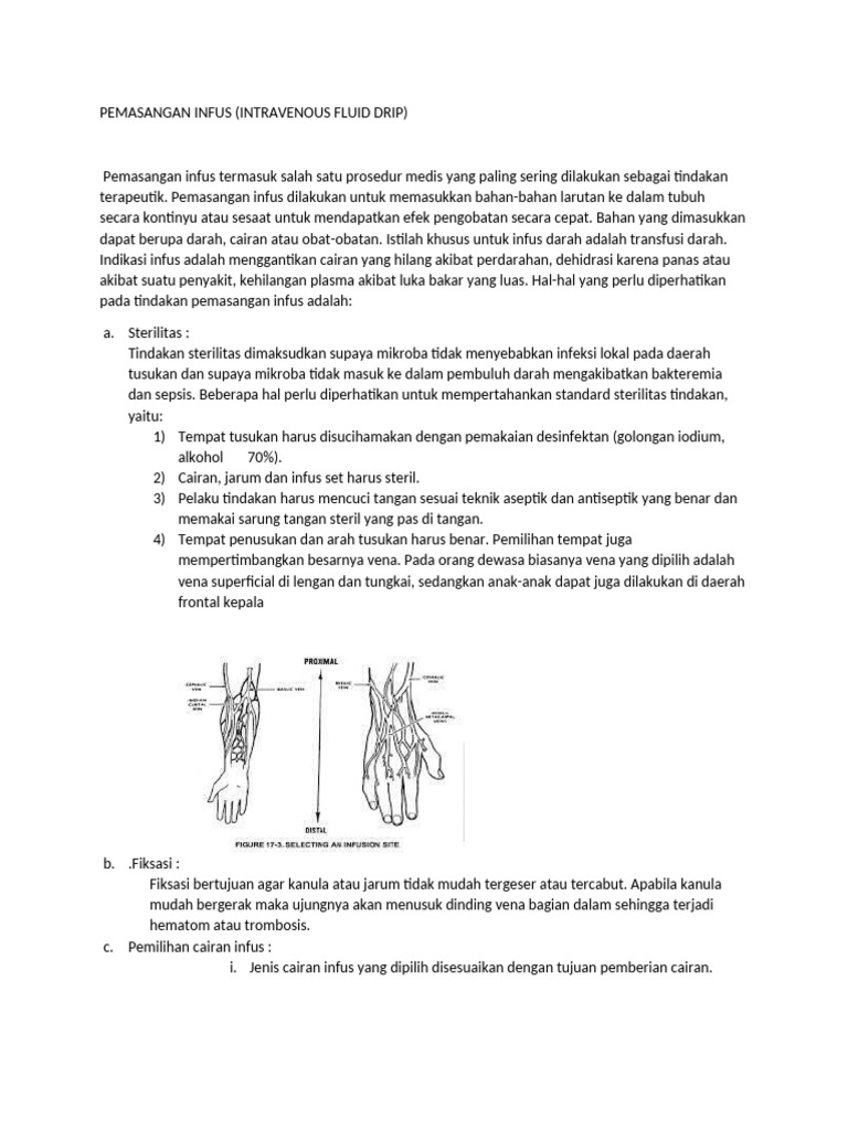 Pemasangan Infus | PDF