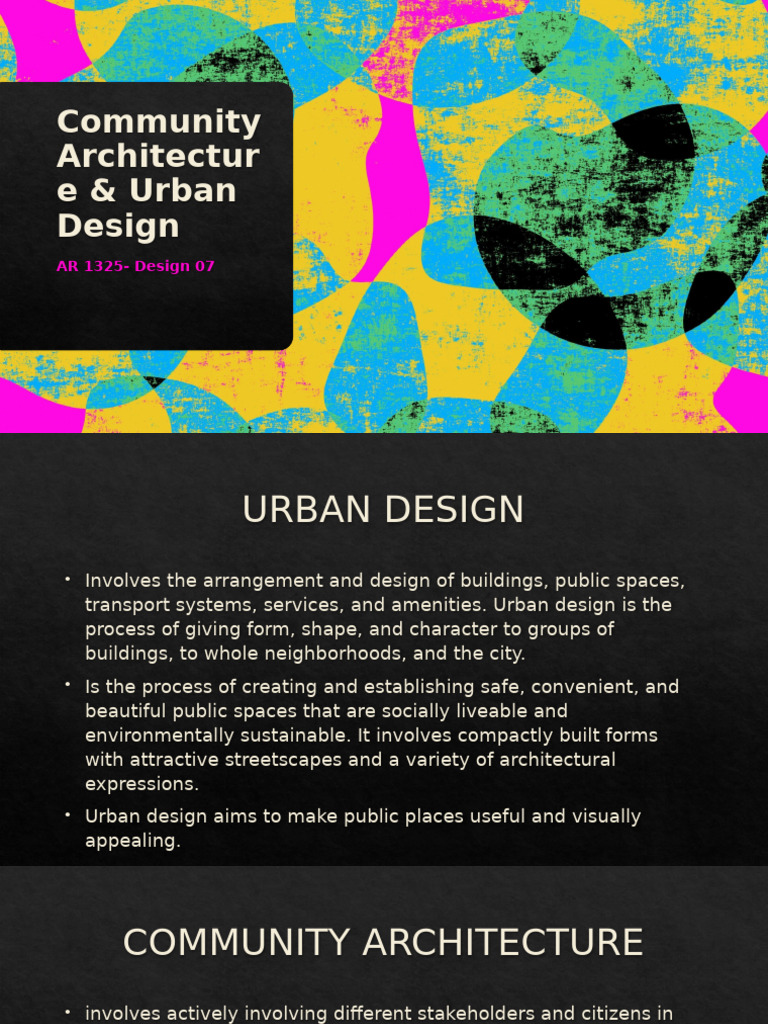 Community Architecture Urban Design | PDF