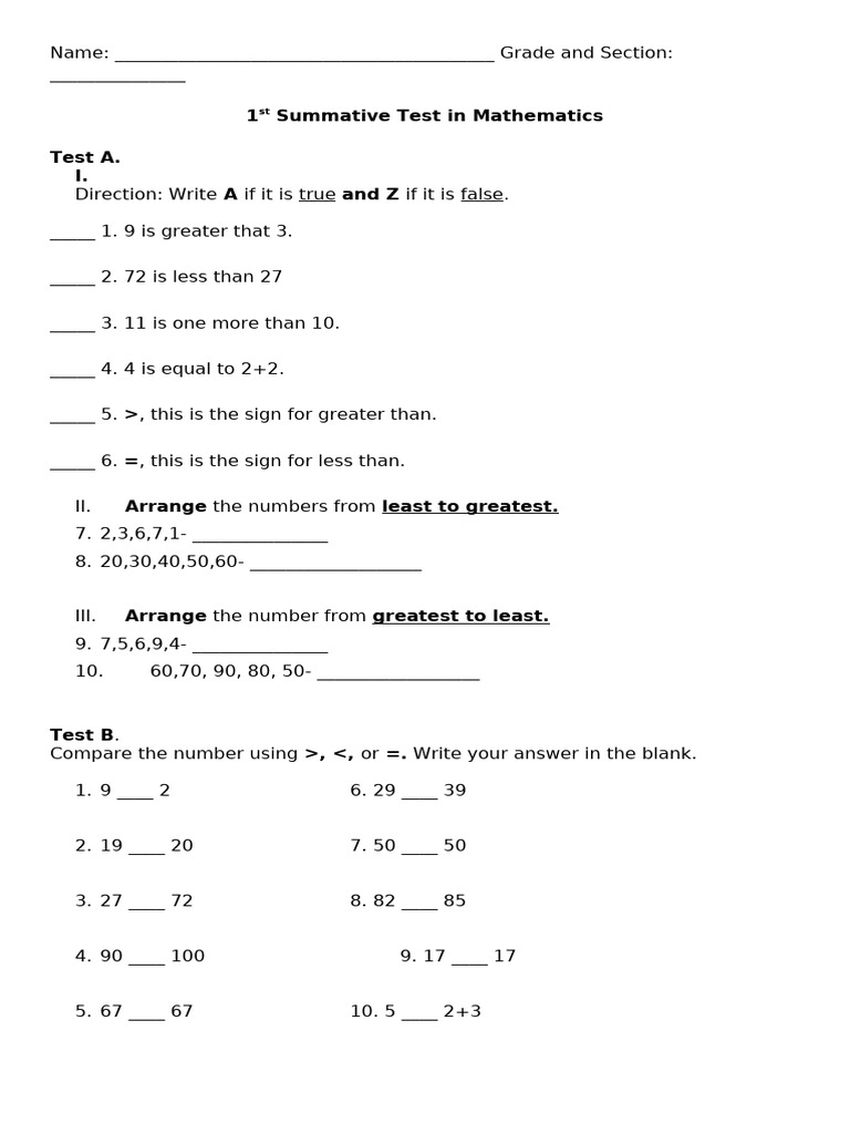 Mathematics 1 - ST3 - Q1 - Matatag | PDF
