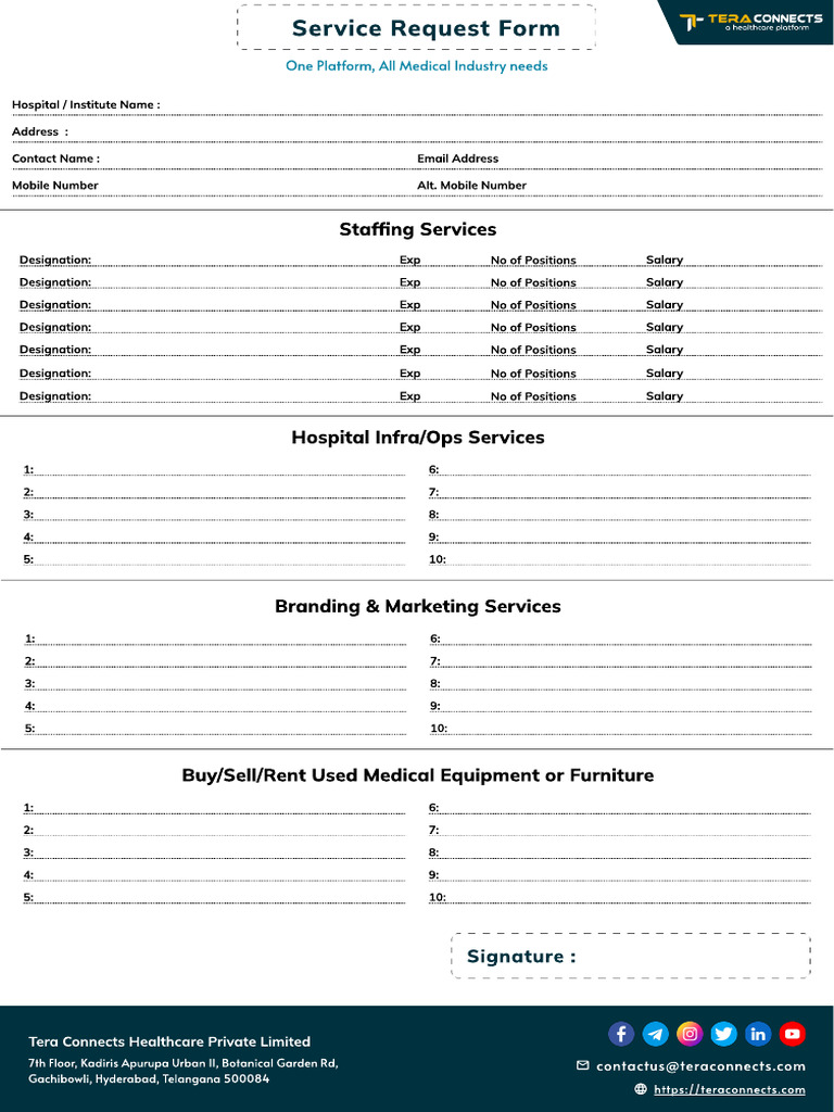 Tera ServiceRequestForm V4 | PDF