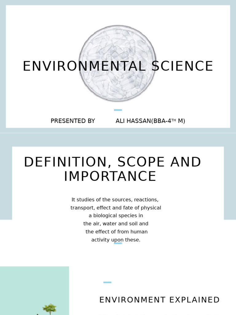 Environmental Science Chap 1 Ali Hassan | PDF