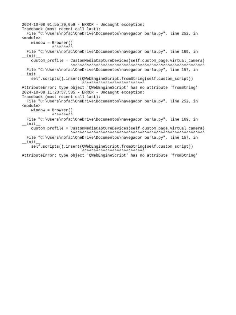 Browser Log | PDF