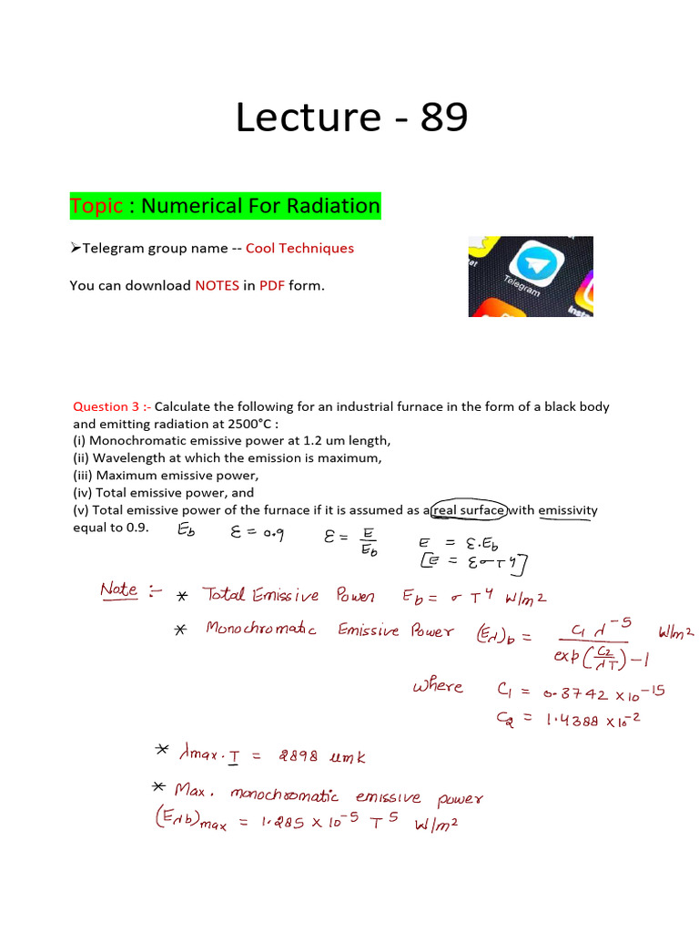 HMT Lecture - 89 | PDF