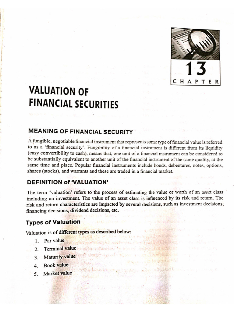 Valuation of Financial Asset | PDF