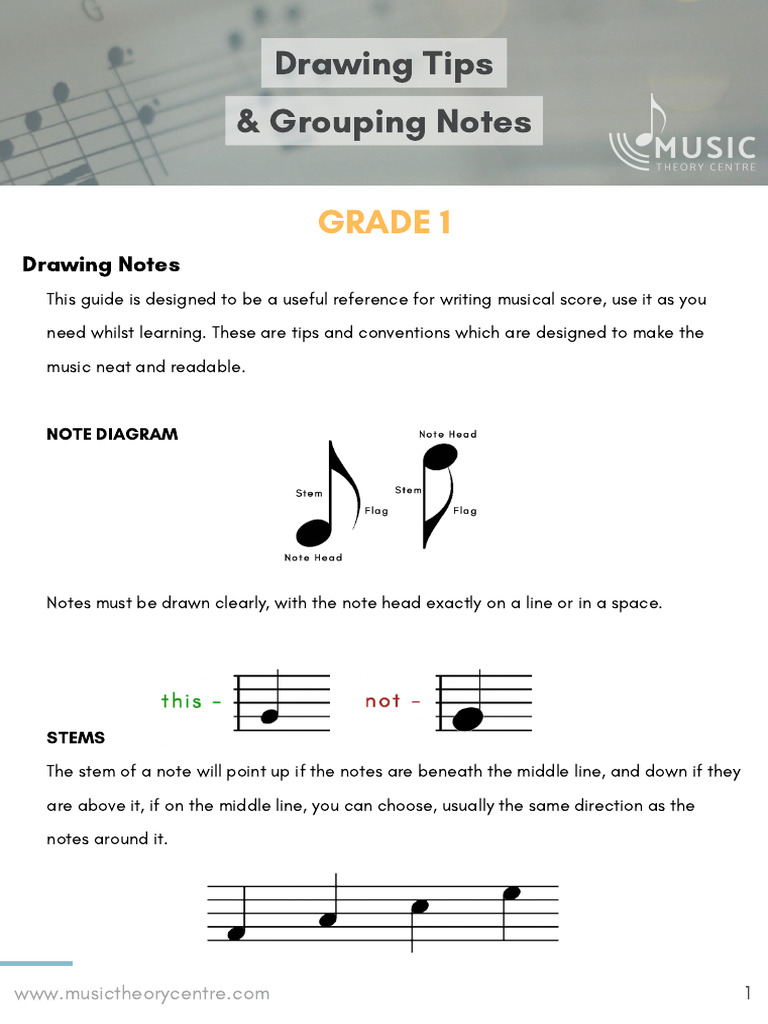 Drawing Tips & Grouping Notes | PDF