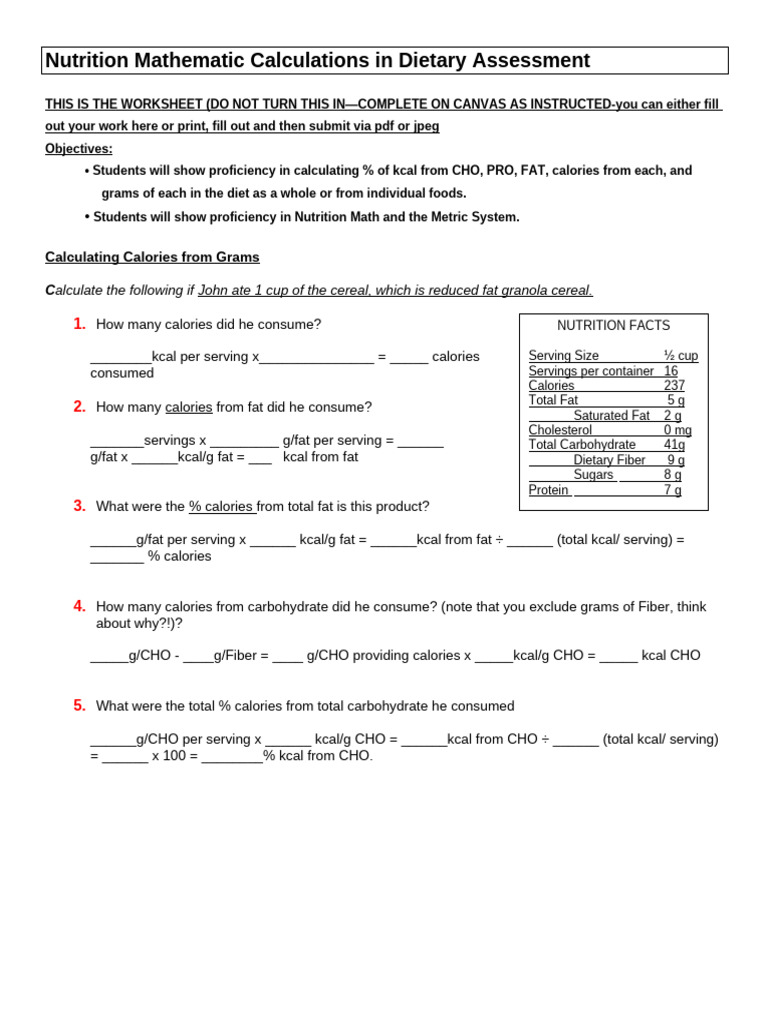 Week 2 - Math Calculations - Assignments | PDF