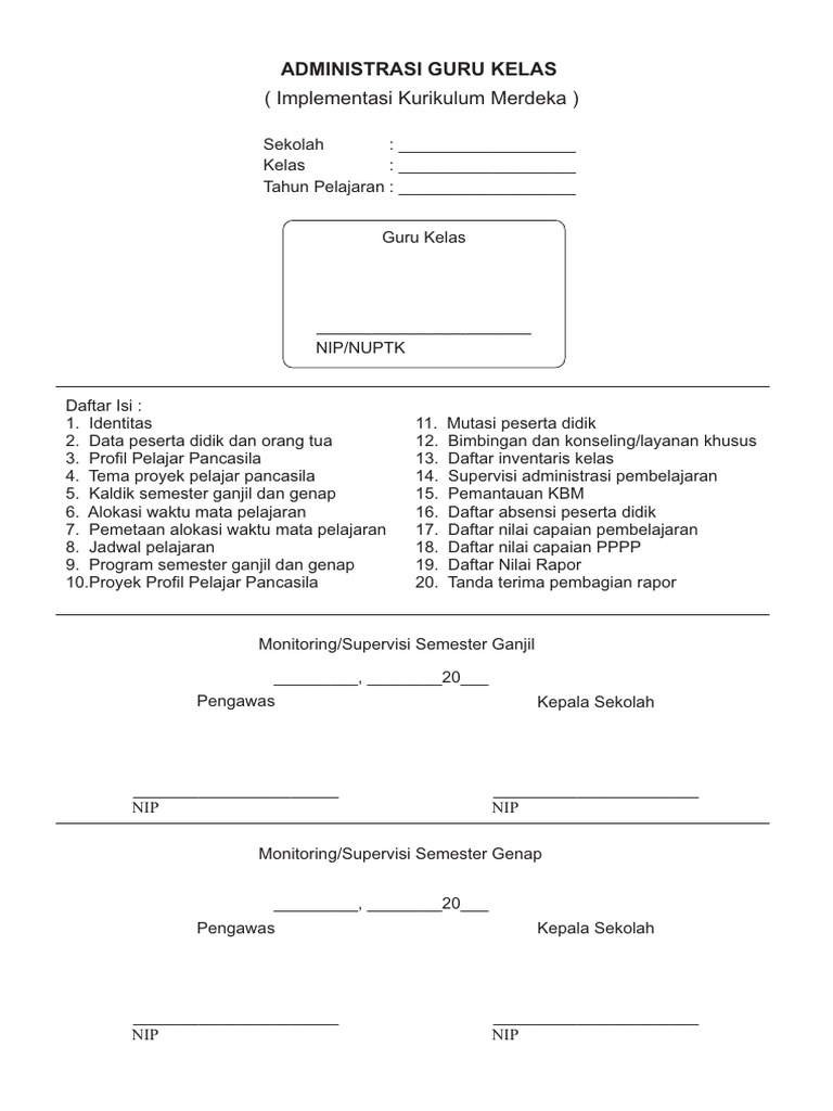 1. ADM GURU KELAS IKM MI (1) | PDF