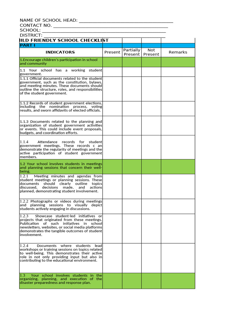 FINAL CFSS CHECKLIST With LIst of MOVs | PDF | Teachers | Lesson Plan