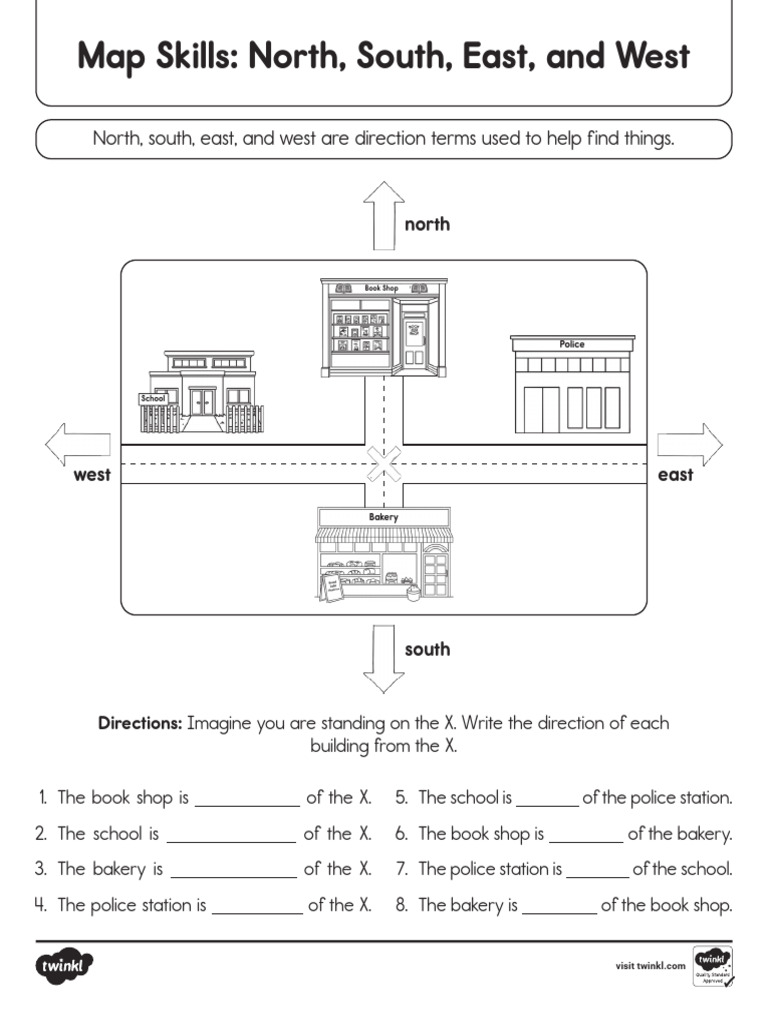Map Directions North South East and West | PDF