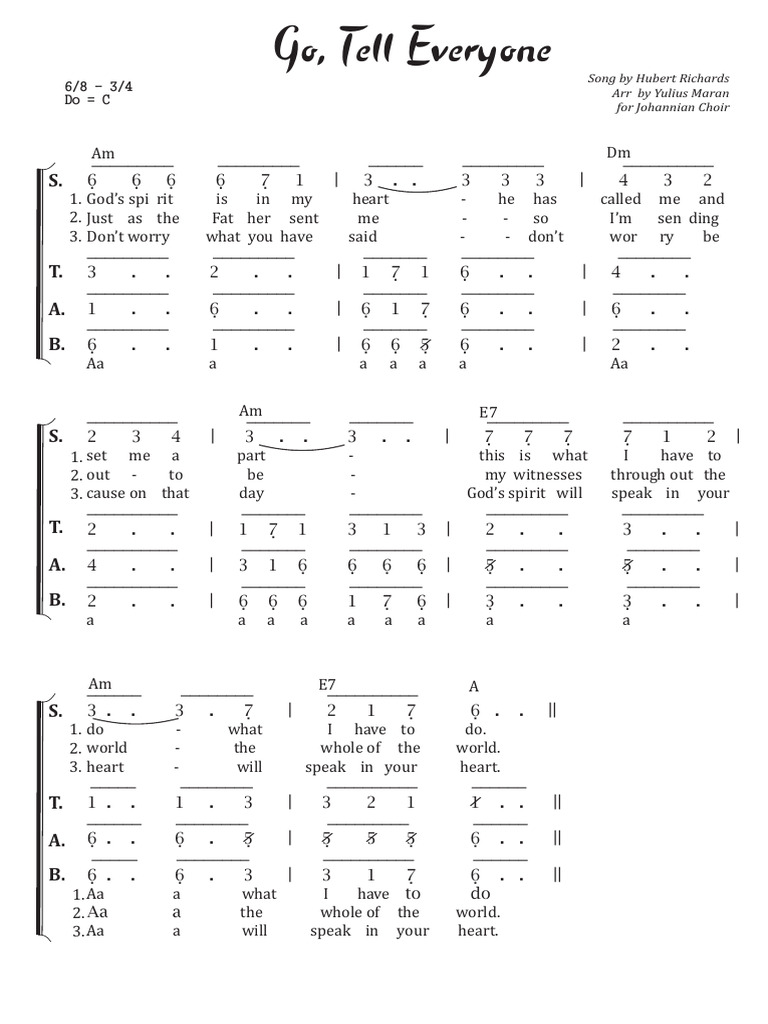 Go Tell Everyone Satb | PDF