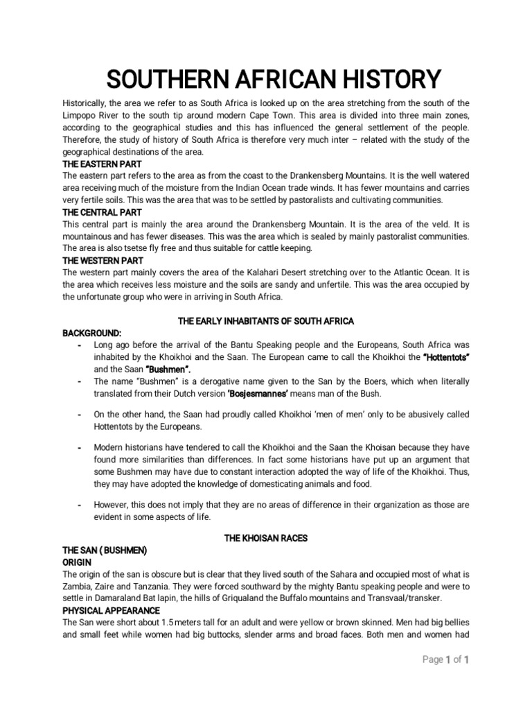 Southern African Historyanother | PDF