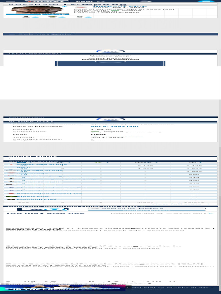 Abraham Frimpong - Player Profile Transfermarkt | PDF