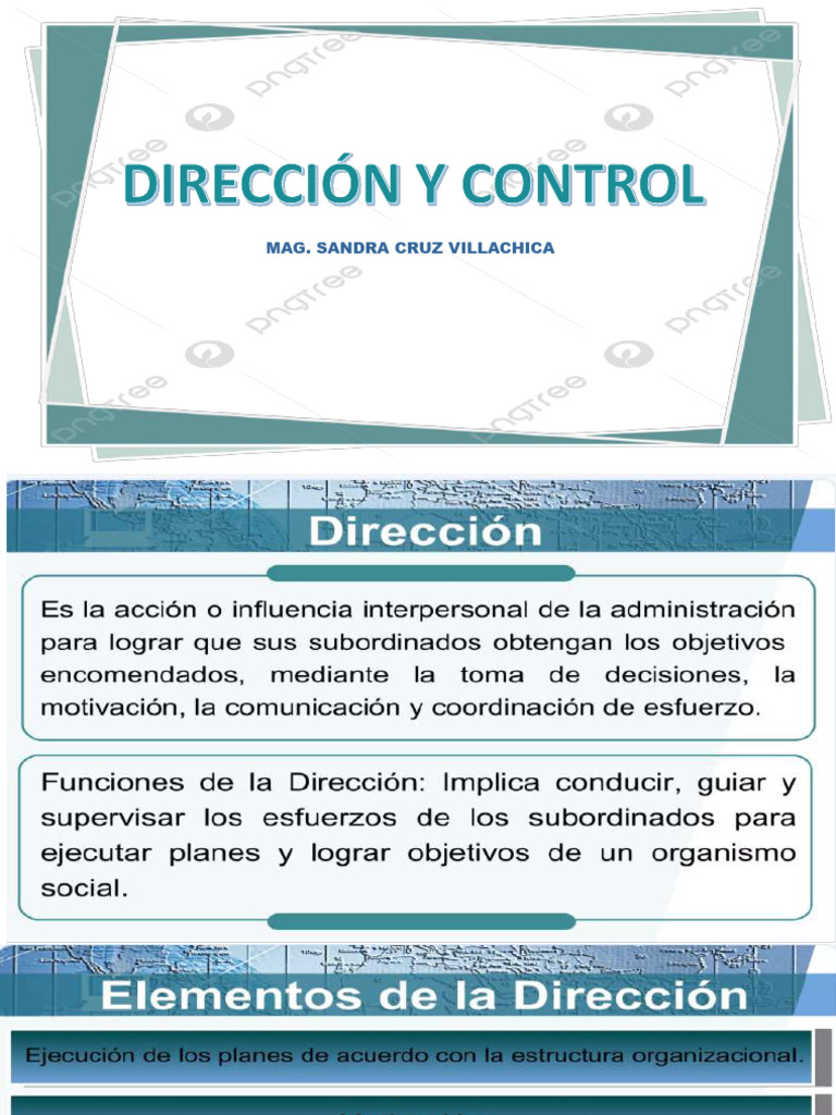 DIRECCIÓN Y CONTROL | PDF