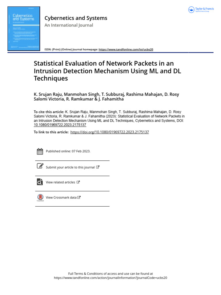 Statistical Evaluation of Network Packets in An Intrusion Detection ...