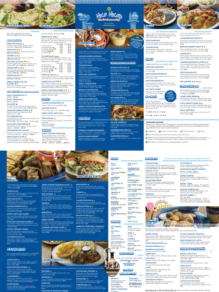 Niko Niko's Menu | PDF