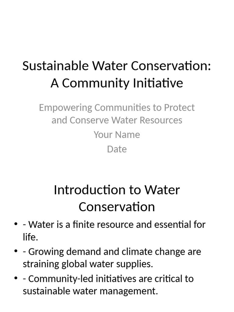 Sustainable_Water_Conservation_Presentation | PDF