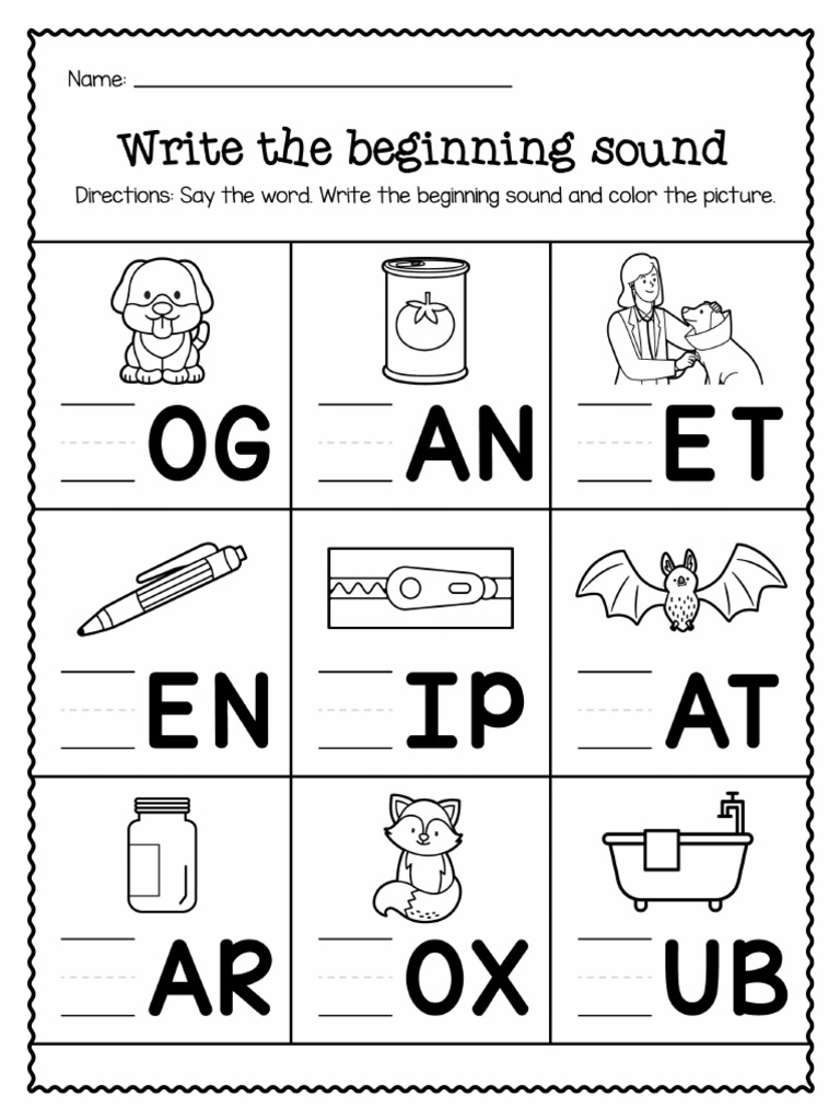 Beginning Sound Worksheets | PDF