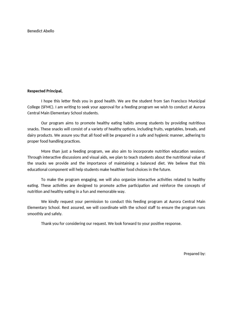 Letter For NSTP | PDF