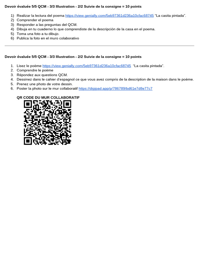 QCM + Instrucciones | PDF