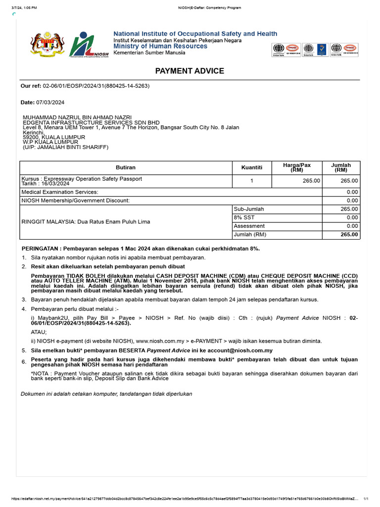 NIOSH E-Daftar Competency Program | PDF