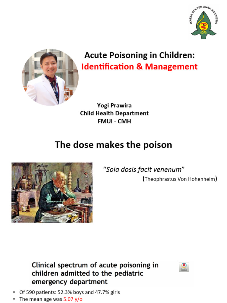 Acute Poisoning in Children | PDF