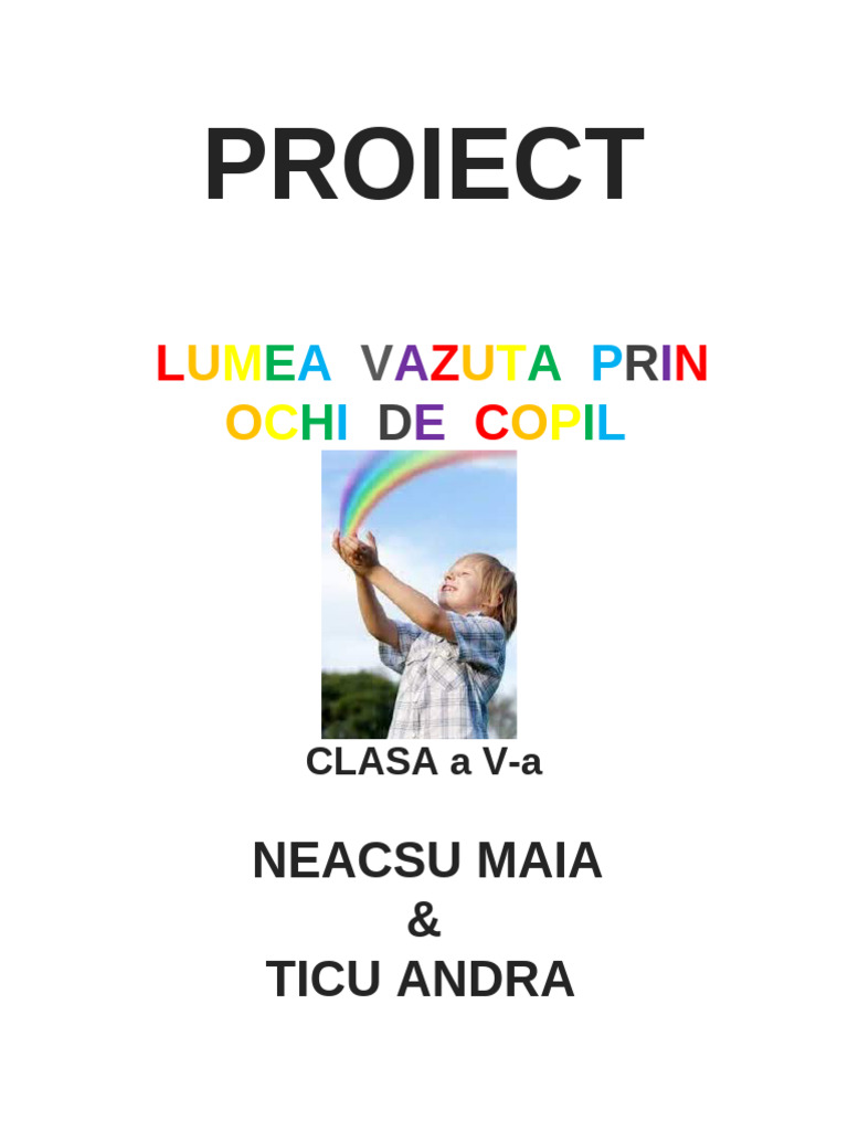 Lumea Vazuta Prin Ochi de Copil | PDF