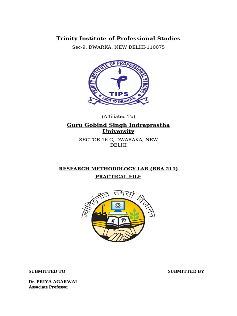 BRM Lab File Cover Page | PDF