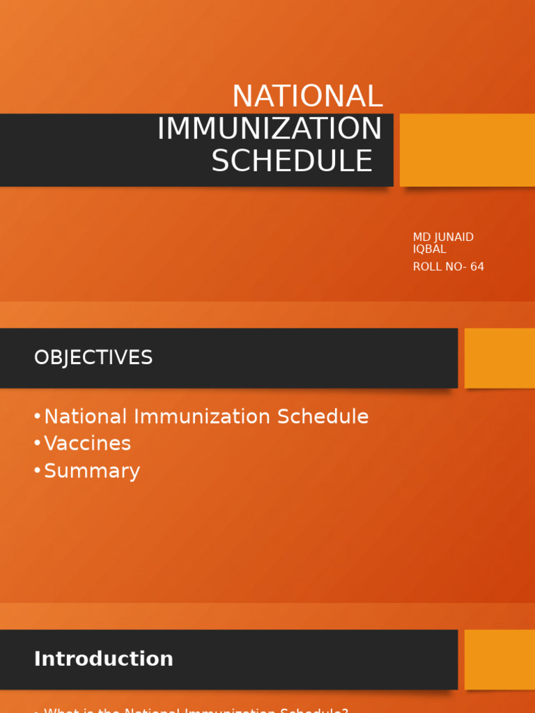 National Immunization Schedule | PDF
