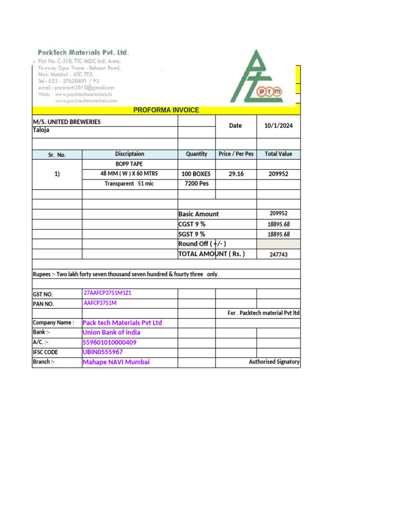 Proforma Innovative | PDF
