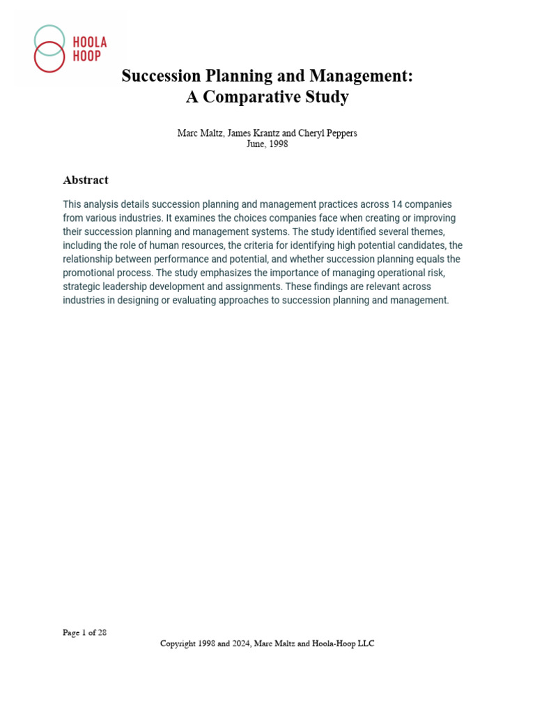 Succession Planning | PDF