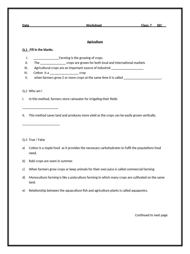 Class 7 Geo Worksheet (1) | PDF