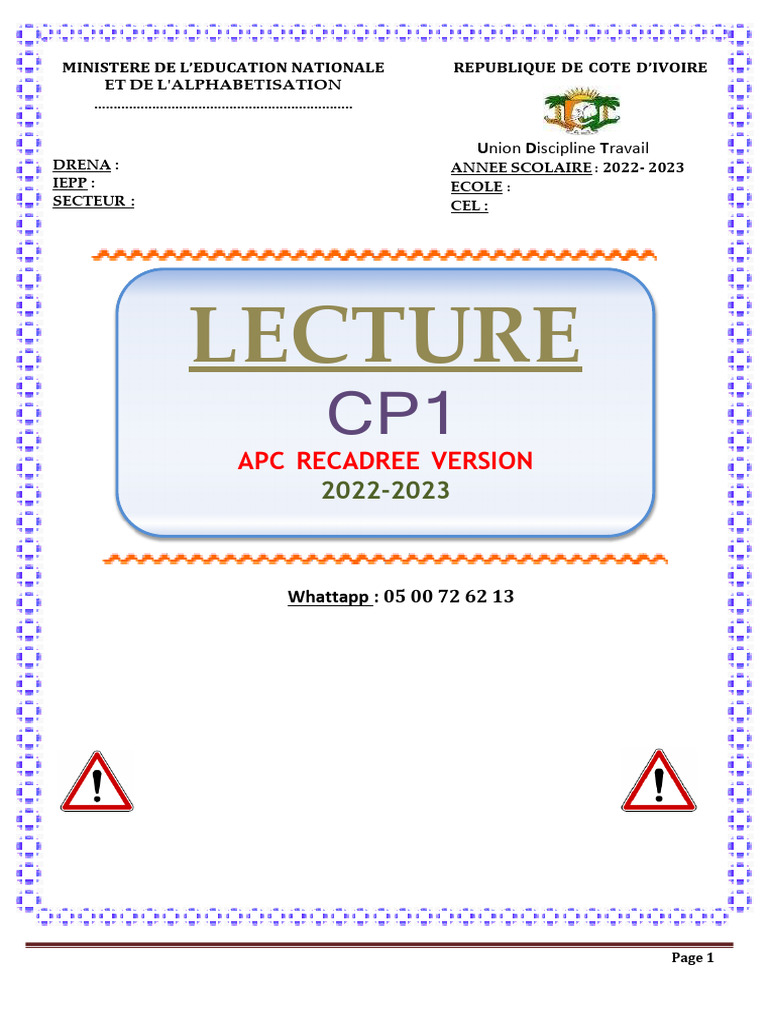 Lecture Cp1 Fiche | PDF