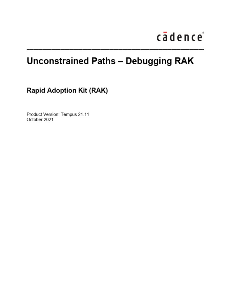 Unconstrained Timing Path Debugging Guide | PDF