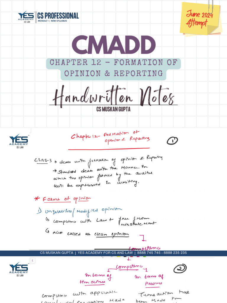 Cmadd Ch 12 Handwritten Notes Pdf