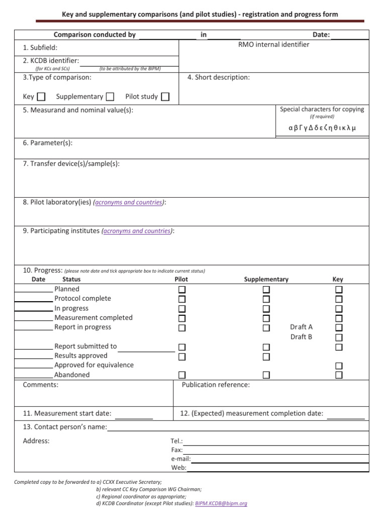 CCM Pilot Studies Registration Form | PDF