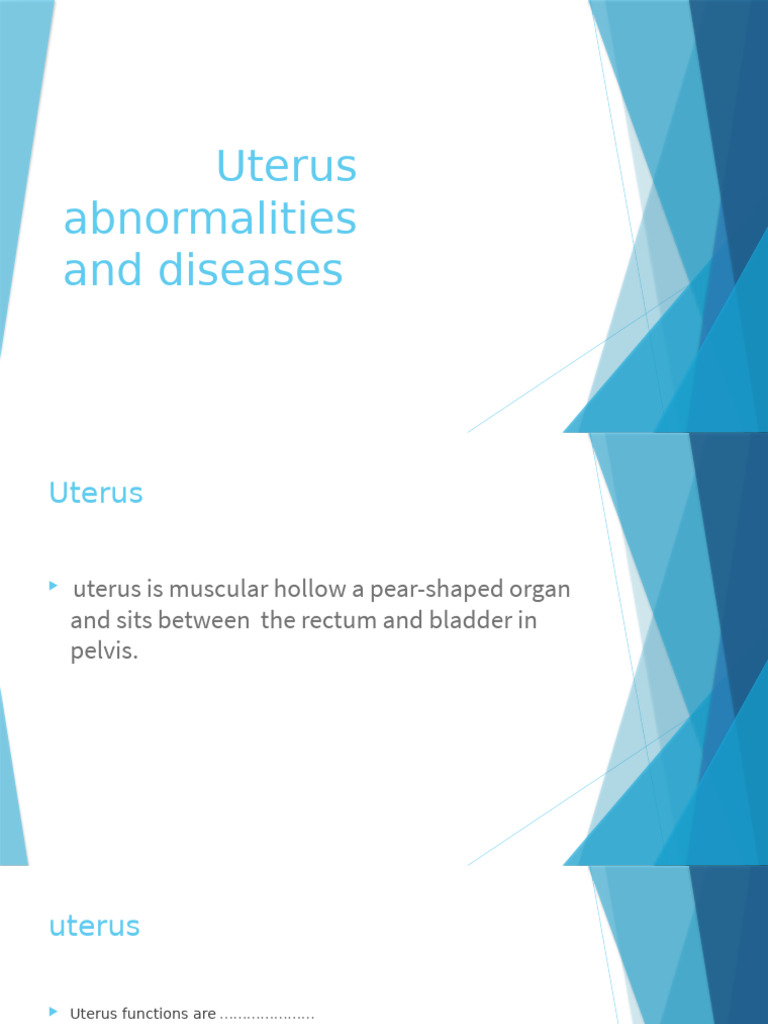 Uterus Abnormalities and Diseases-1 | PDF
