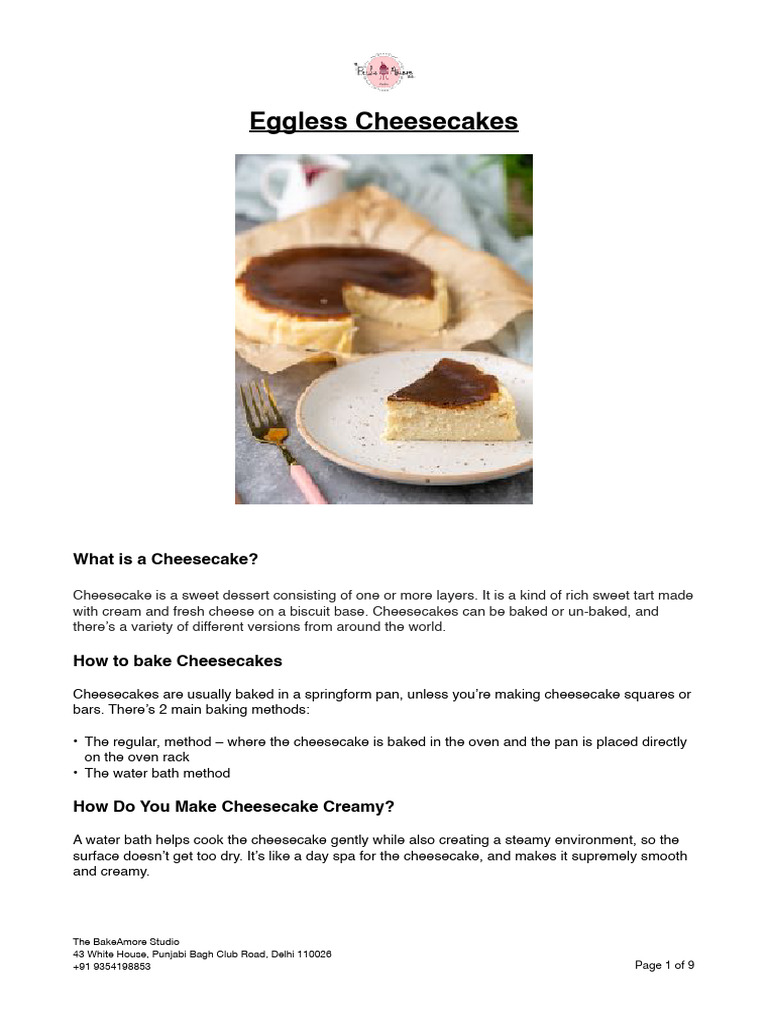 Cheesecakes April 2023 | PDF