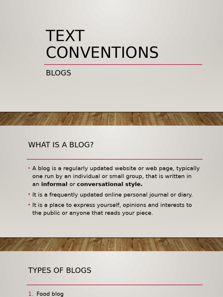TEXT CONVEnTIONS | PDF