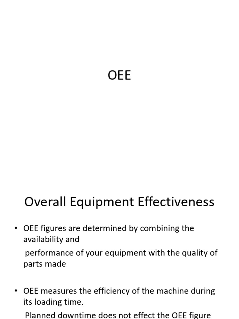 OEE | PDF