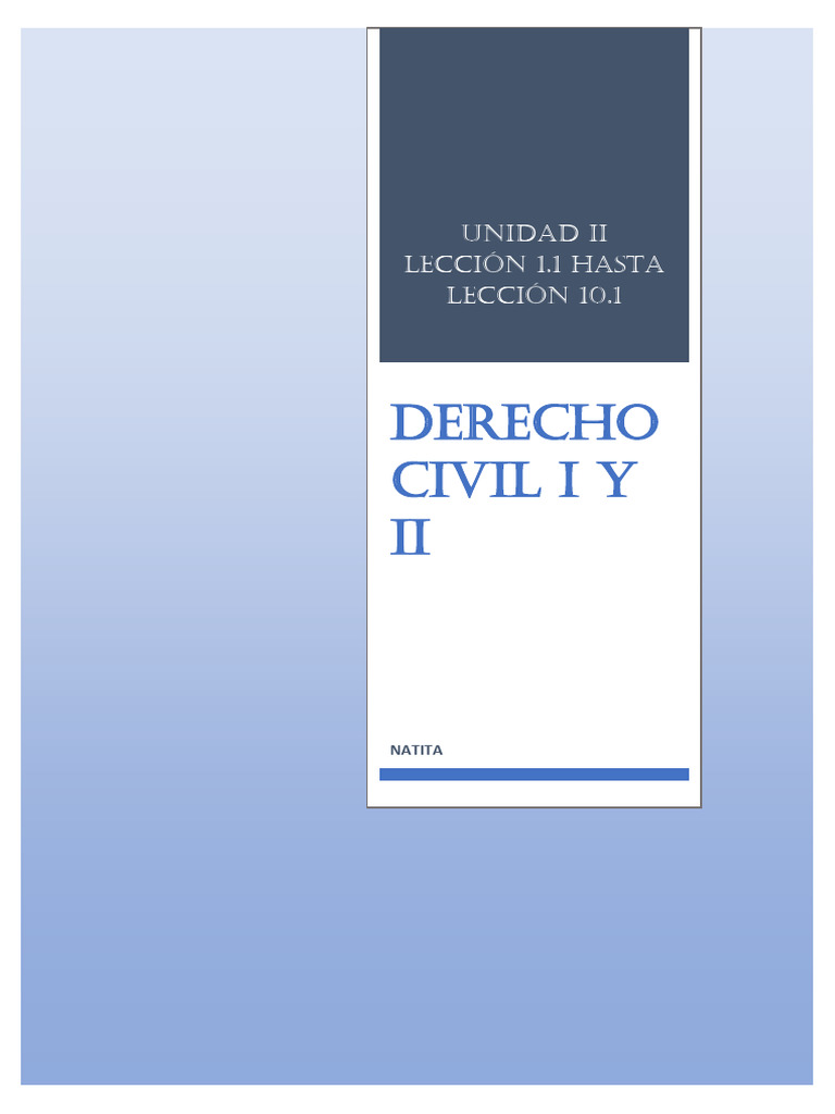 Unidad 2 Derecho Civil | PDF