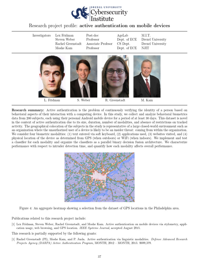 Active Authentication Mobile Devices | PDF