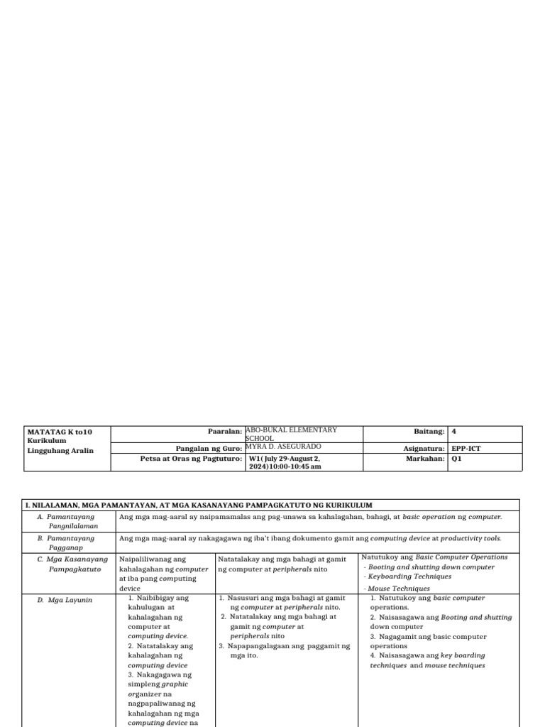 Le Epp4 q1 Week1 v.1 Final | PDF
